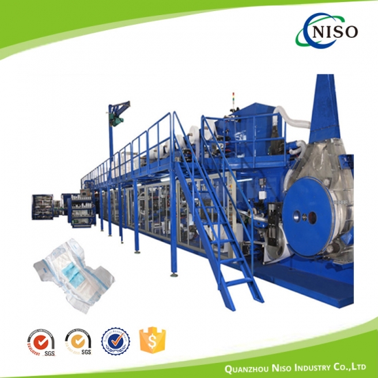 Full-Automatic High Speed Baby Diaper Making Machine With CE ...